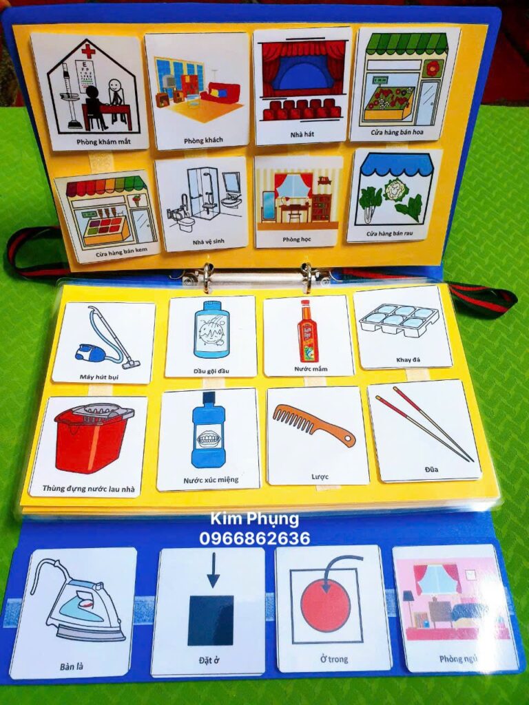 Sổ PECS hỗ trợ giao tiếp AAC 730 thẻ - SÁCH DẠY TRẺ